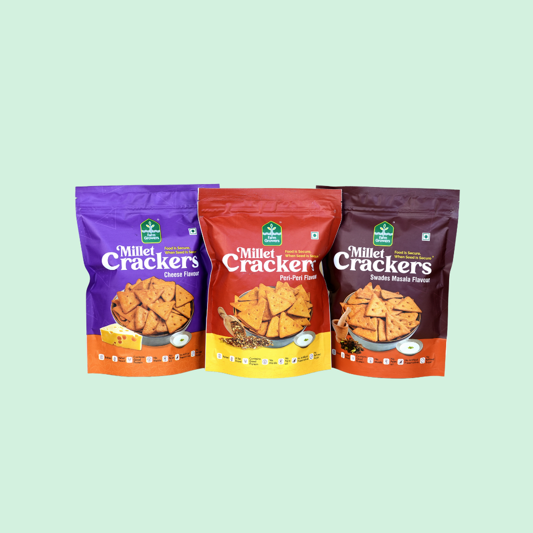 Buy Millet Crackers Recipe | Healthy Snacks - Farm Growers